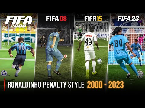 Ronaldinho Penalty Style In Every FIFA | 2000 - 2023 |