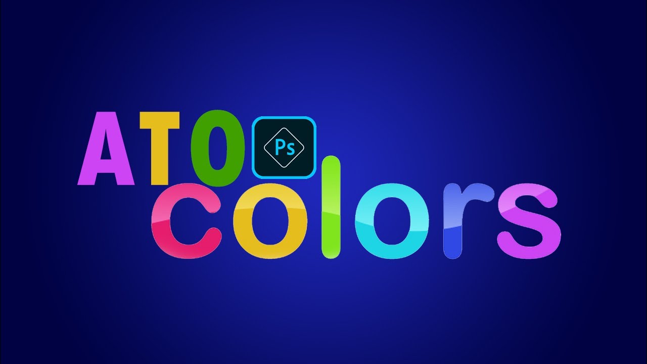 How To Make Ato Colors Text Design in Adobe Photoshop - YouTube