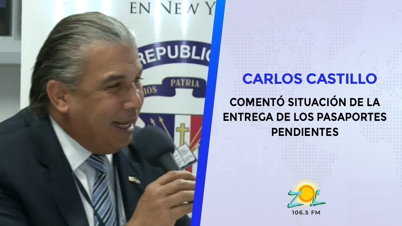 Cónsul Carlos Castillo comentó situación de los pasaportes pendientes ...