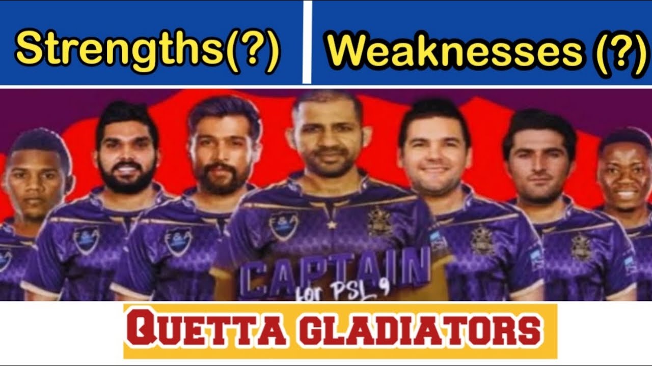 Strengths and weaknesses of Quetta gladiators | Cricket lovers - YouTube
