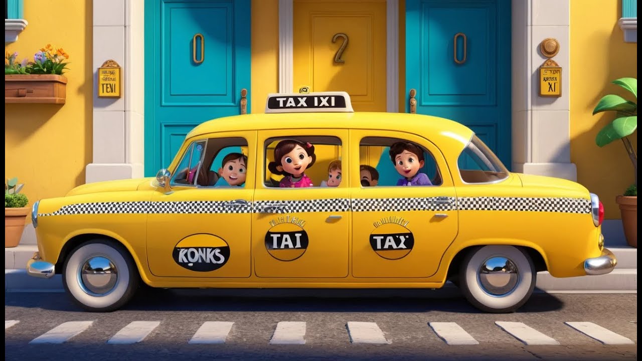 Taxi Song – Count Passengers Riding Along | Fun Vehicle Song for Kids ...