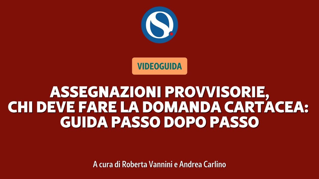Assegnazioni provvisorie, chi deve fare la domanda cartacea: guida passo dopo passo - YouTube