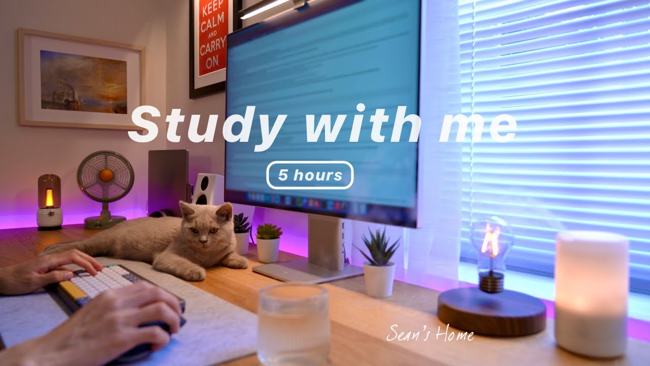 5-Hour Study with Me | Pomodoro Timer, Lofi Relaxing Music | Day 75 ...