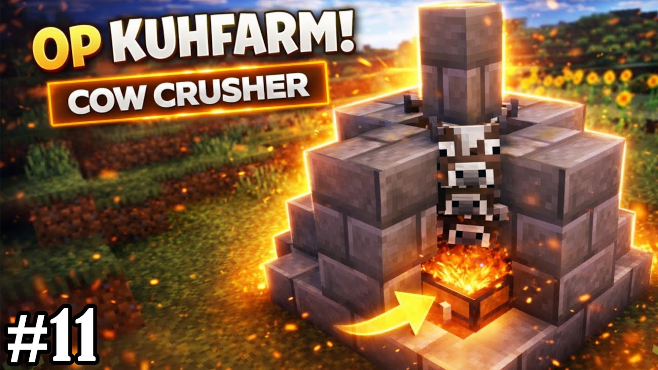Diese Kuhfarm ist einfach OP! | Cow Crusher Tutorial - YouTube