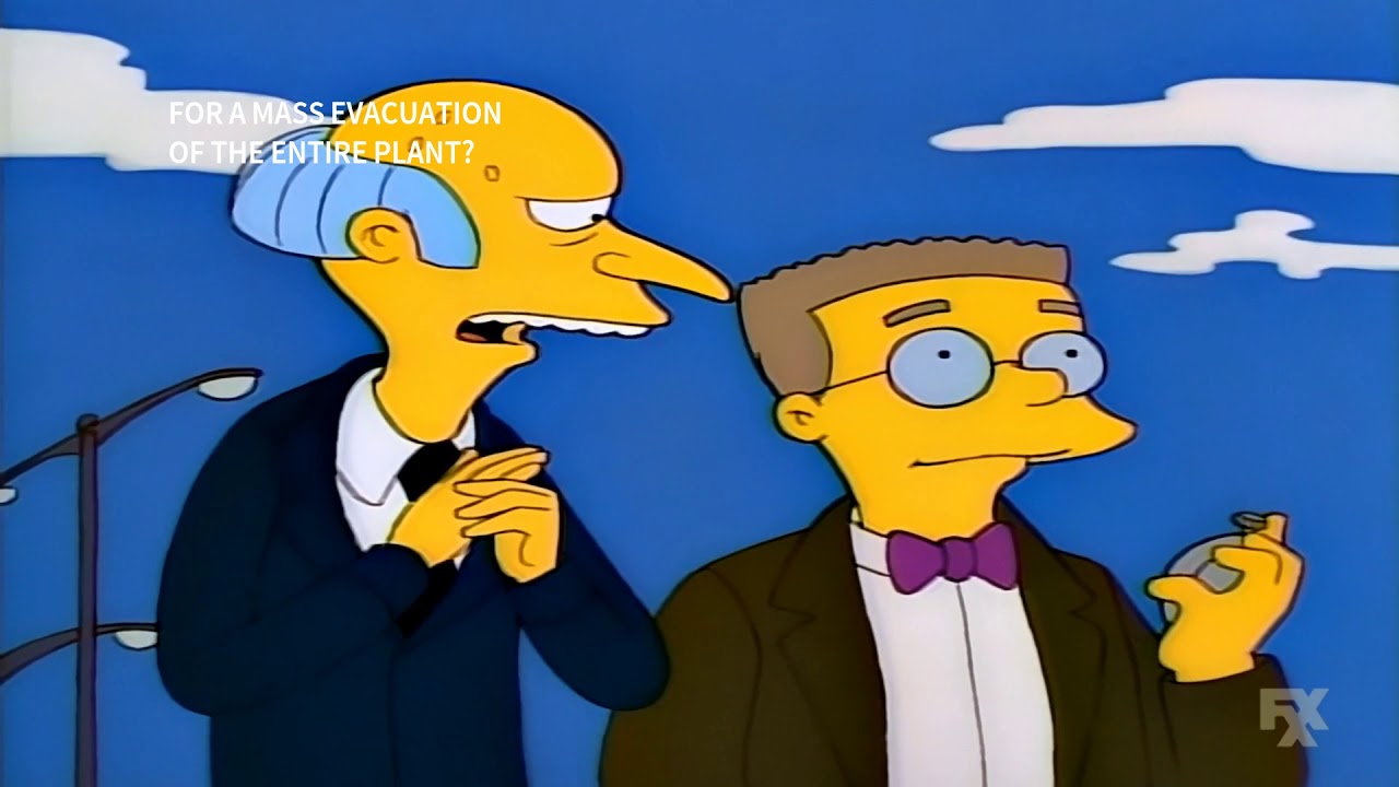 The Simpsons - Power plant Fire Drill - YouTube