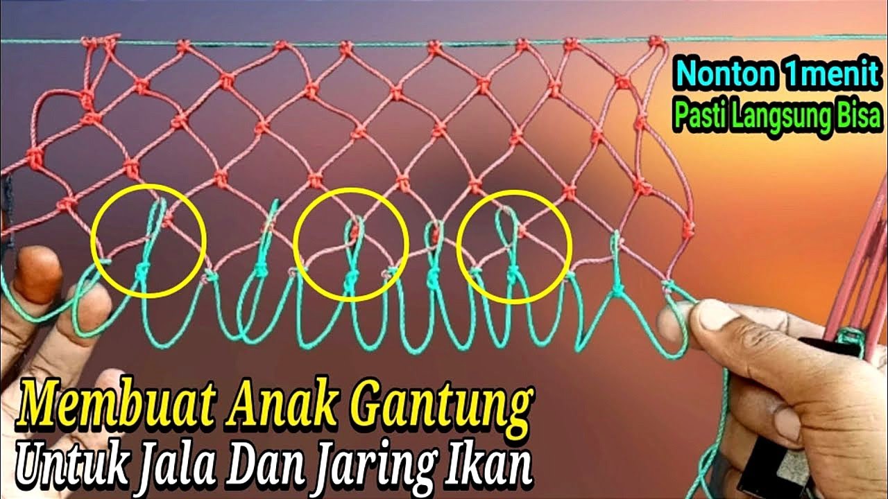 Cara Membuat Anak Gantung Untuk Jala Dan Jaring Ikan - YouTube