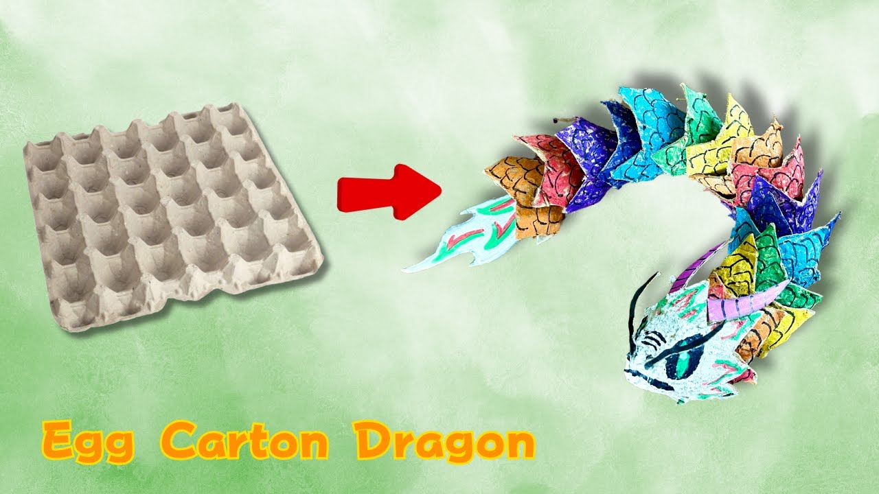 DIY Egg Carton Dragon | How To Make A Dragon From An Egg Carton ...
