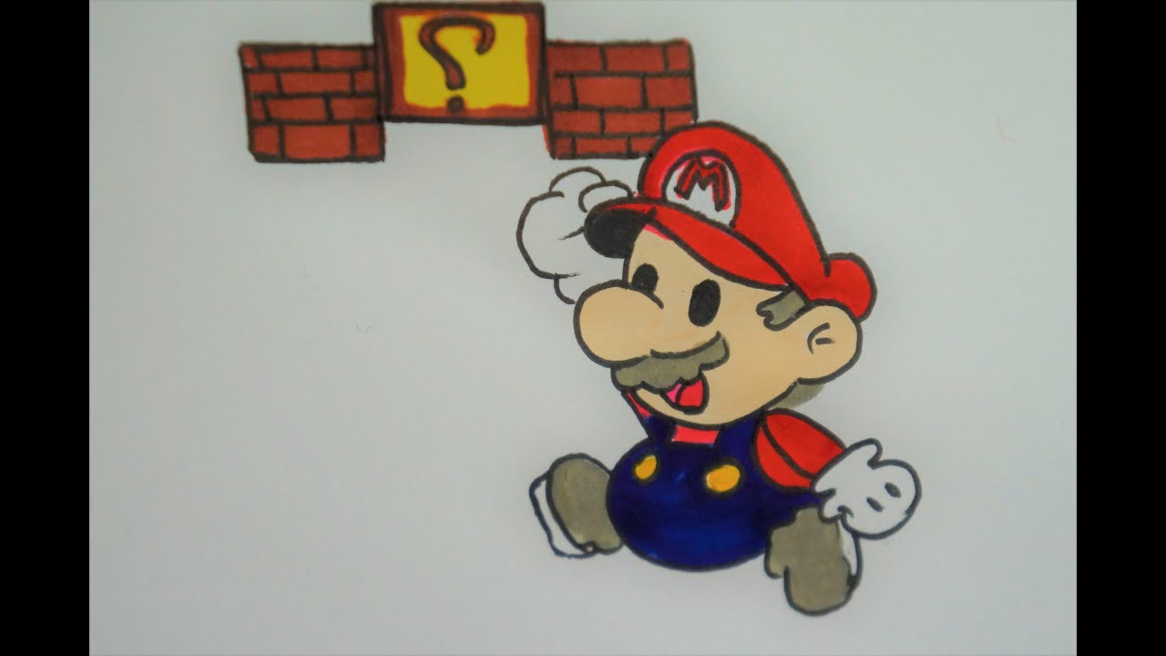 How to Draw and Color Mario from Super Mario Video Game. - YouTube