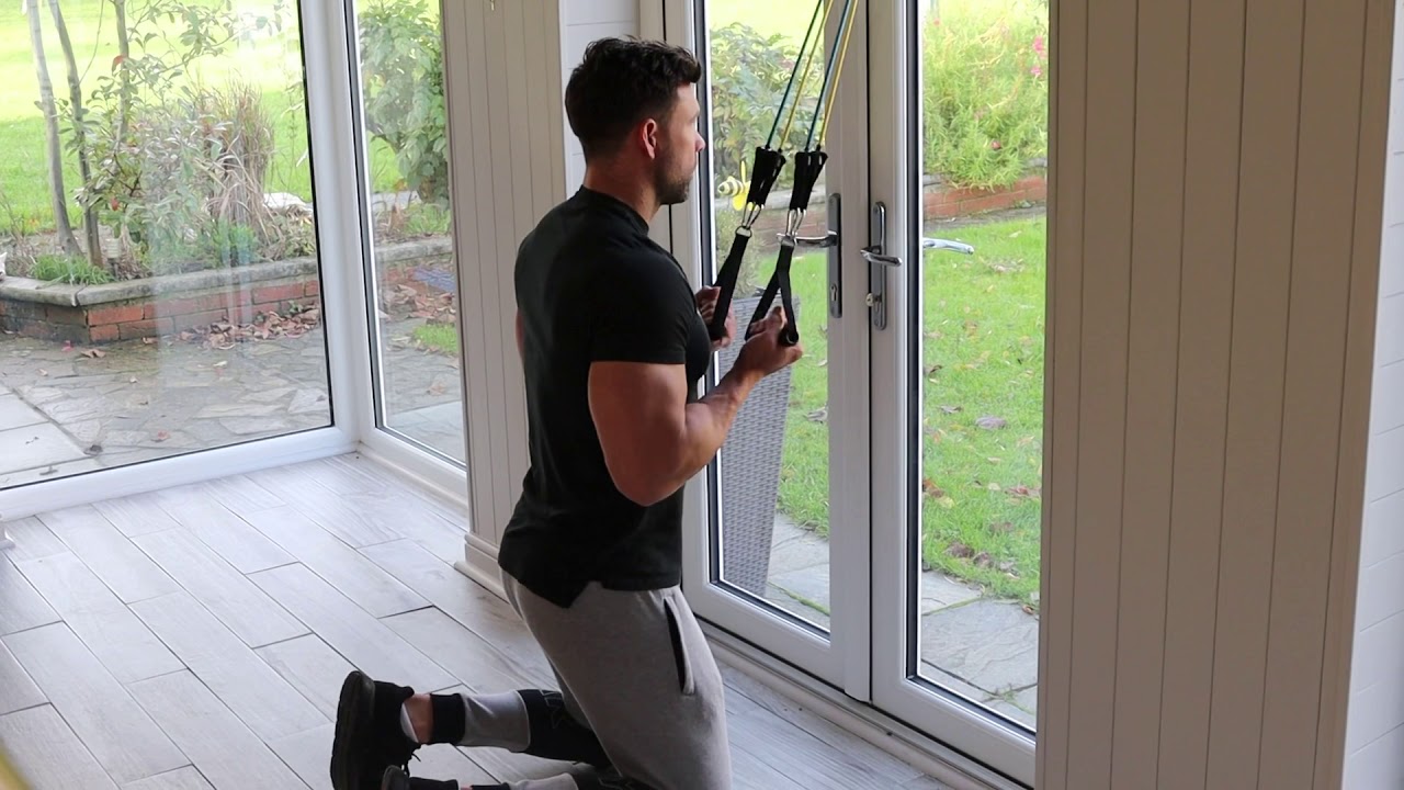 Resistance Bands Tricep Reverse Grip Pushdown - YouTube