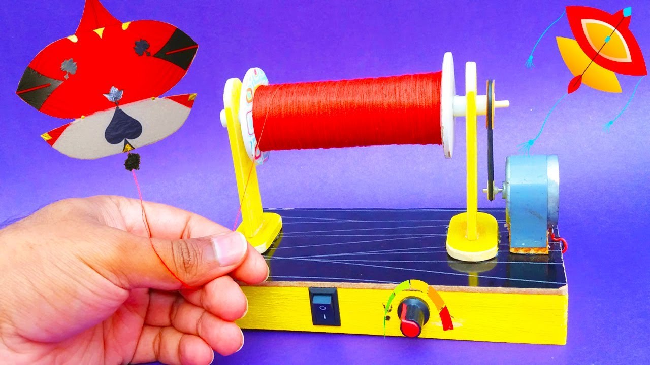 How To Make A Electric Firki At Home | Charkhi For Kite Festival ...