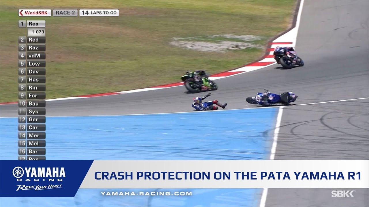 Crash Protection on the Pata Yamaha R1 - YouTube
