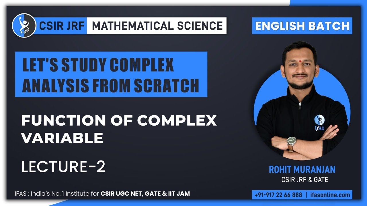 Lets Study Complex Analysis from Scratch | Function of Complex Analysis ...