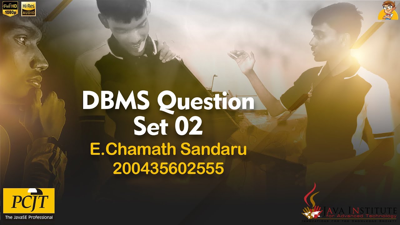 Question Set 02 | Database Management System | Java Institute | Chamath Sandaru - YouTube