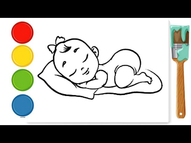How To Draw A Sleeping Baby Drawingnow