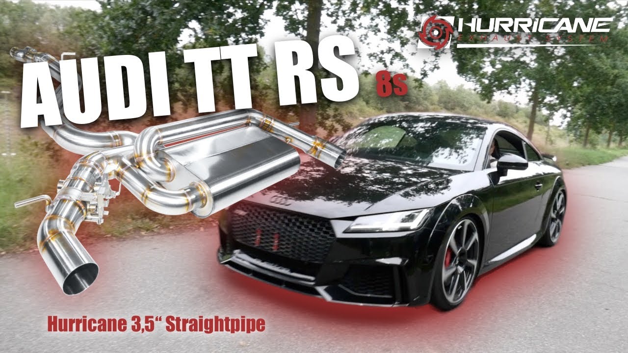 Audi TT RS - Hurricane Exhaust 3,5" Straightpipe Klappenabgasanlage ...
