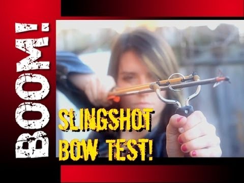 Can our homemade SLINGSHOT BOW kill a ZOMBIE? - YouTube