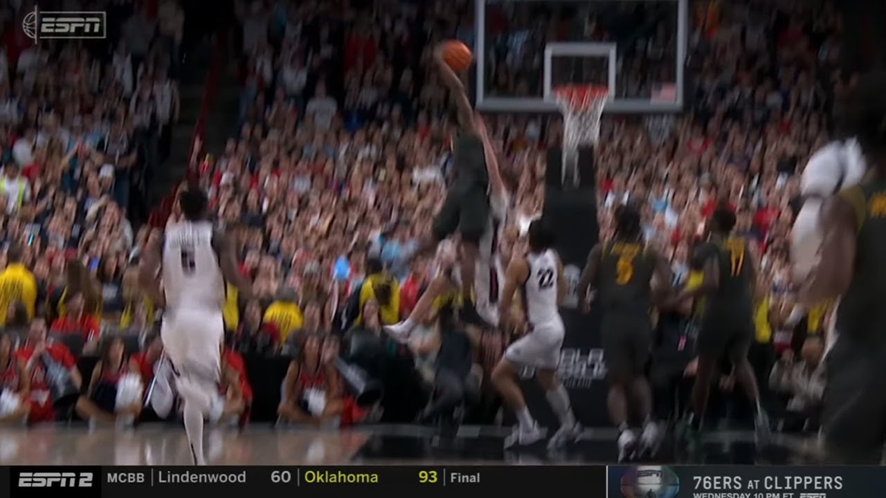 V. J. Edgecombe Throws Down NASTY Poster Dunk In Freshman Debut! - YouTube