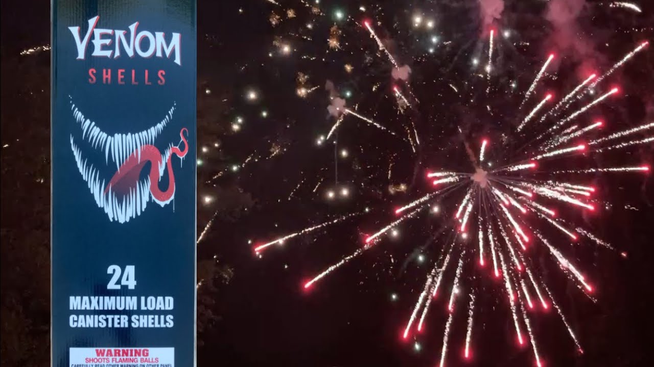 Venom shells by pro fireworks, demo - YouTube