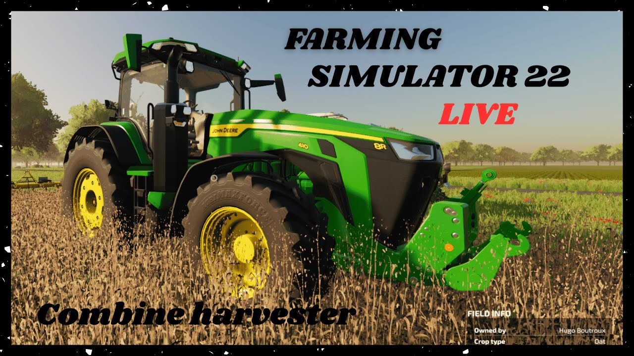 LIVE FARMING SIMULATOR FS22 || THE COMBINE HARVESTER ||#farming #fs22 ...