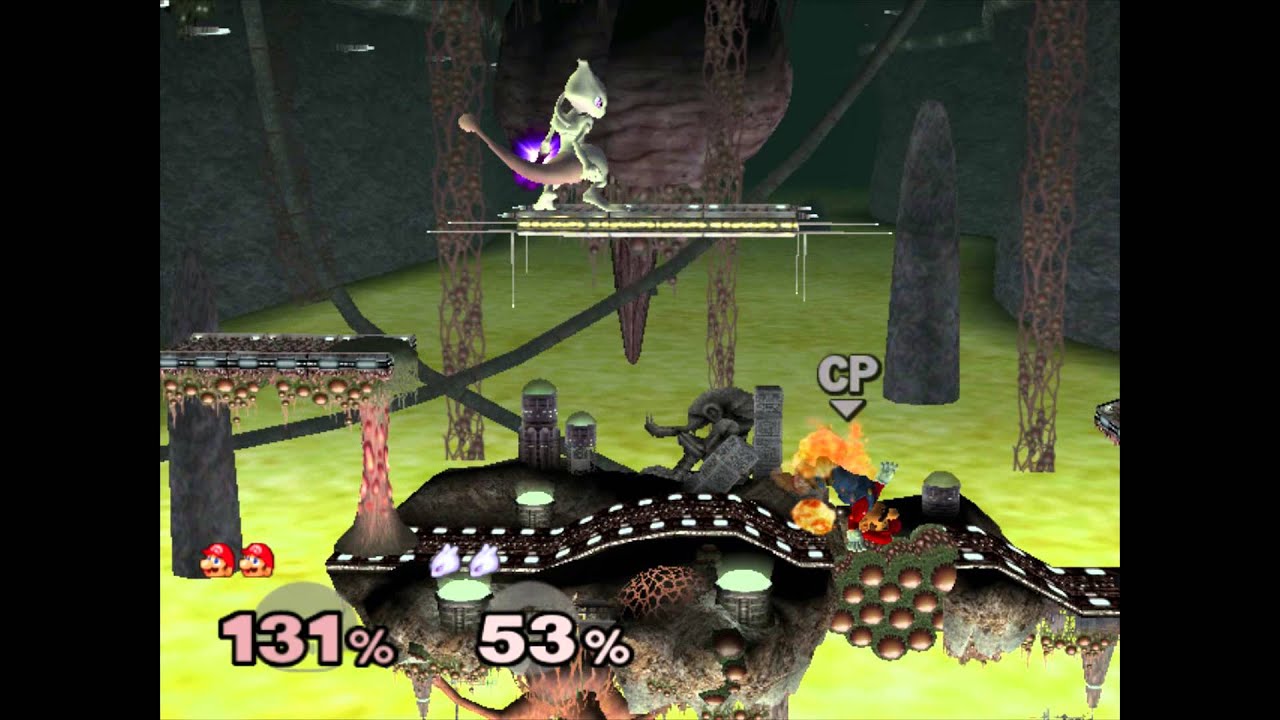Super Smash Bros Melee: Mario Vs Mewtwo - YouTube