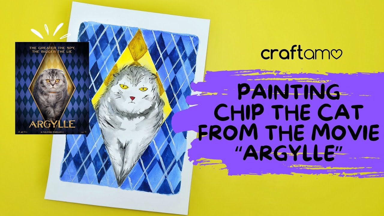 Painting Chip The Cat from the Movie "Argylle" | Craftamo - YouTube
