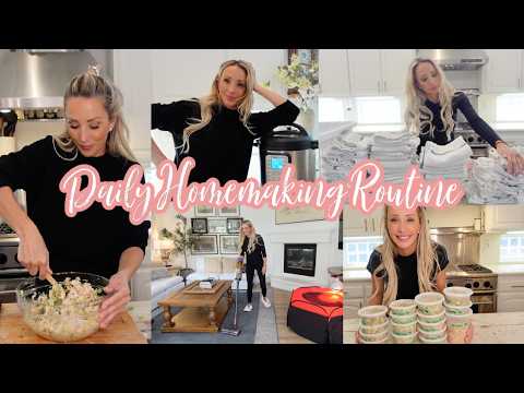 MOM OF 4 DAILY ROUTINE // HEALTHY GRAB AND GO MEAL PREP // KEEPING A CALM AND CLEAN HOME