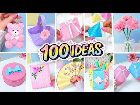 100 DIY Easy Craft Ideas: Paper Crafts, Cute Gifts and Home Decor Ideas