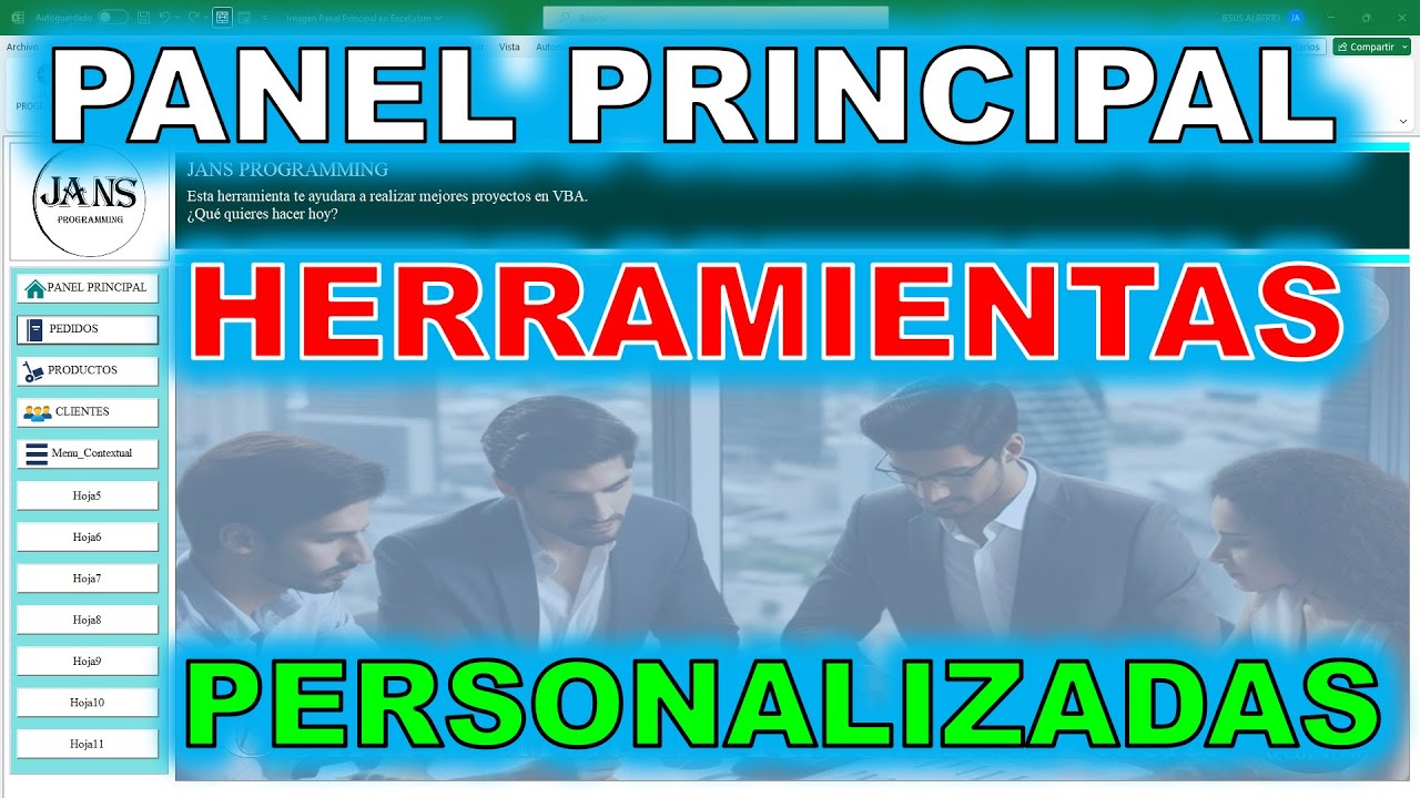 IMAGEN DE PANEL PRINCIPAL EN EXCEL VBA - YouTube