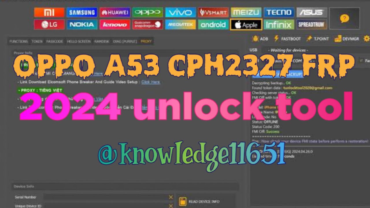 OPPO A53 (CPH2327)Recovery fix Fastboot Mode Unlock tool Latest ...