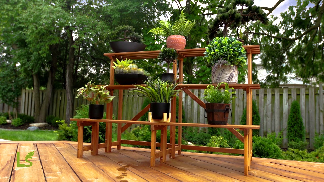 large 3 Tier Step Plant Stand PS5718 - YouTube