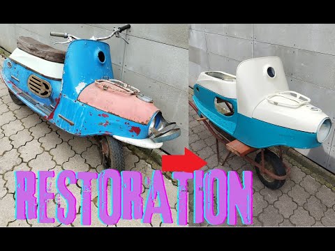 Restoration Rusty Old Motorcycle scooter čezeta part1 - YouTube