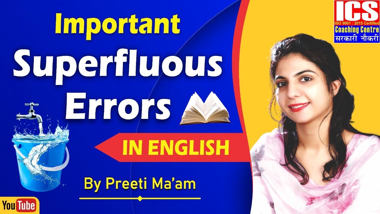 Important Superfluous Errors in English | By Preeti Ma'am - YouTube