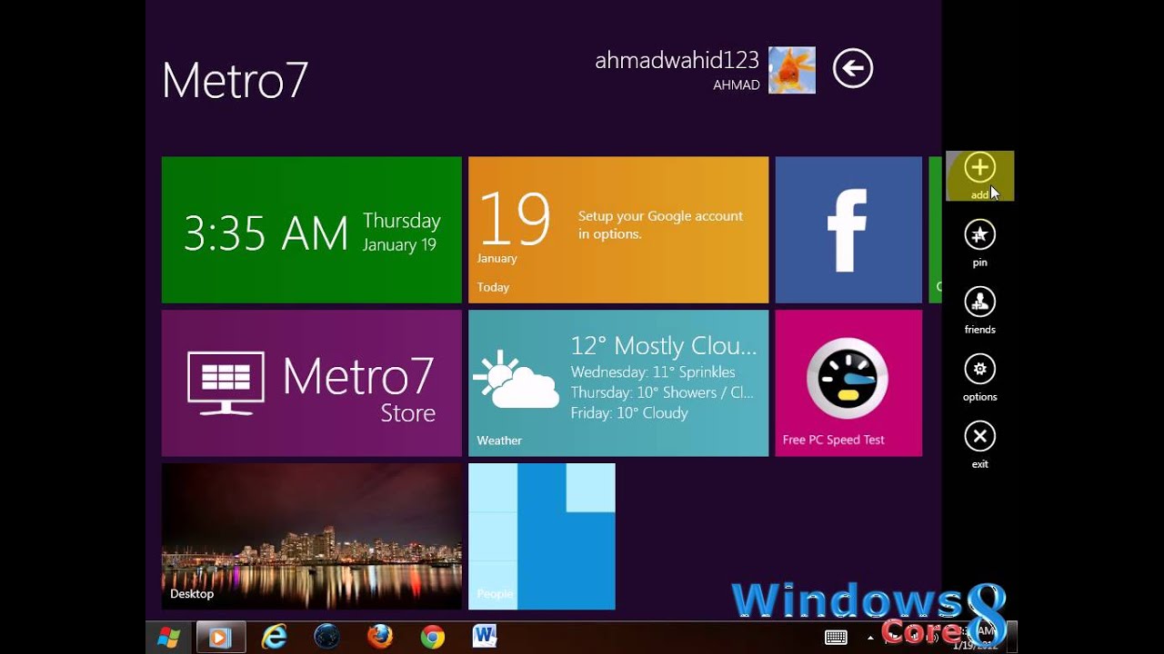Get the Metro-UI of Windows 8 by Using Metro 7 App in Your PC - YouTube