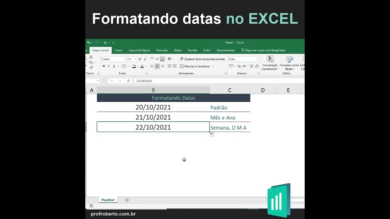 Aprenda a Formatar uma data por extenso no Excel - YouTube
