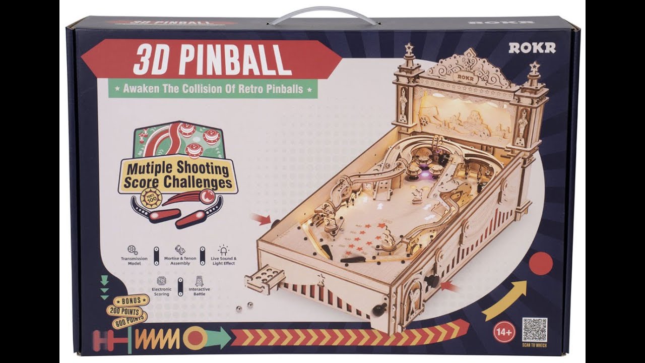 ROKR EG01 3D Circus Pinball Machine - YouTube
