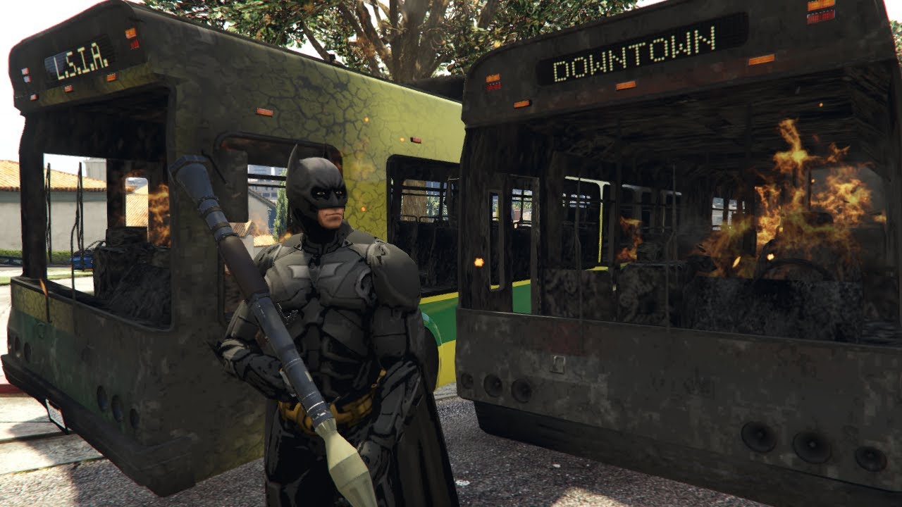 GTA 5 Batman RPG Rocket Launcher Explosion - YouTube