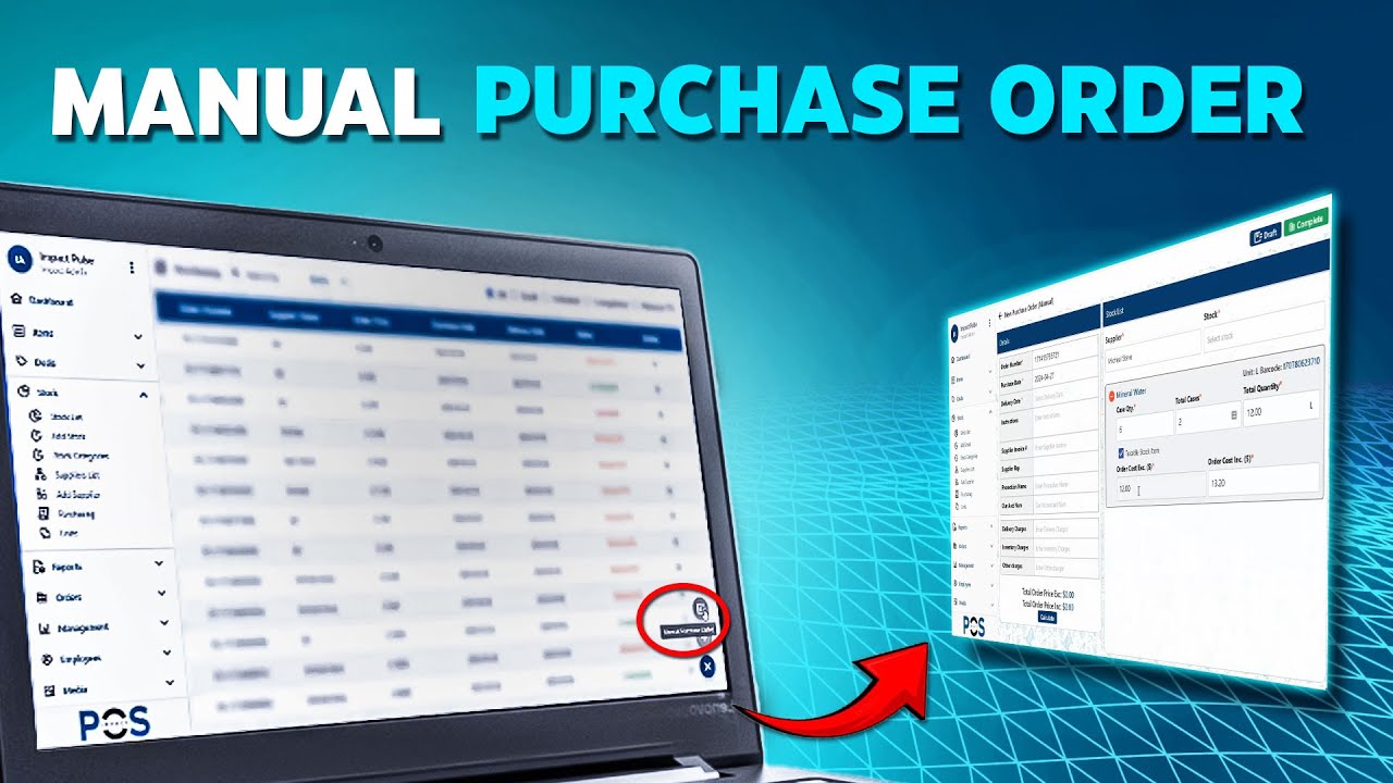 Manual Purchase Order in iPOS | Impact Software | Point of Sale System ...