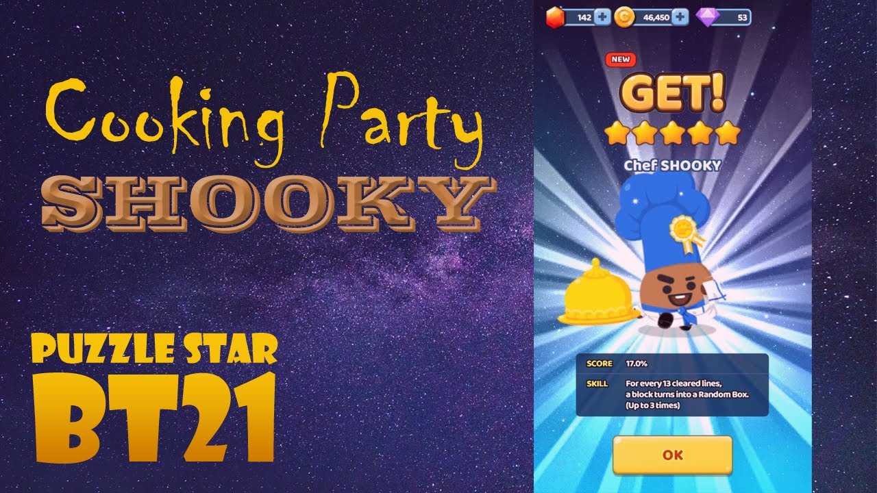PUZZLE STAR BT21 • Cooking Party Event • Meet SHOOKY - YouTube