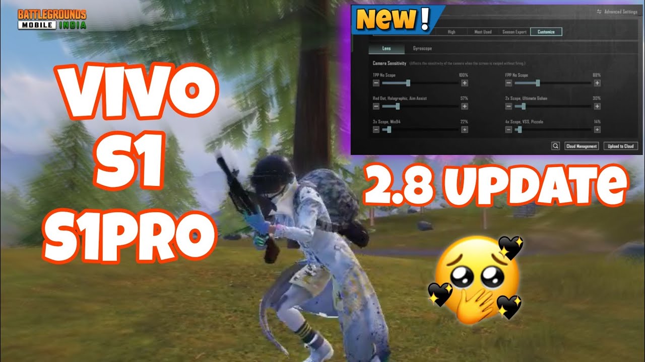 Vivo S1,S1 Pro Sensitivity 2.8 Update In PUBG/BGMI 2023 - YouTube