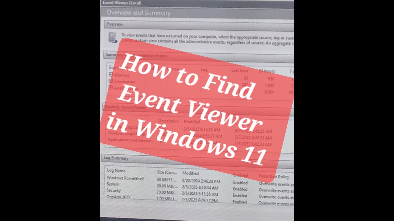 How to run Event Viewer in Windows 11 - YouTube