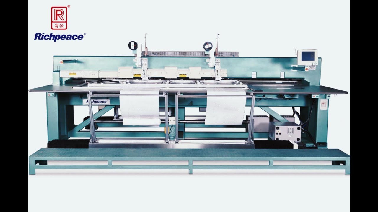 Automatic Longitudinal Feeding Wire Stitching Machine 2 Heads - YouTube