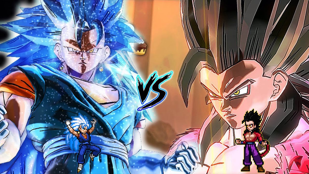 🤐VEGITO BLUE SSJ3 VS GOHAN SSJ4 IN JUMP FORCE MUGEN - YouTube