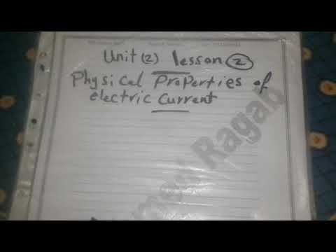 Physical properties of electric current 1st part - YouTube