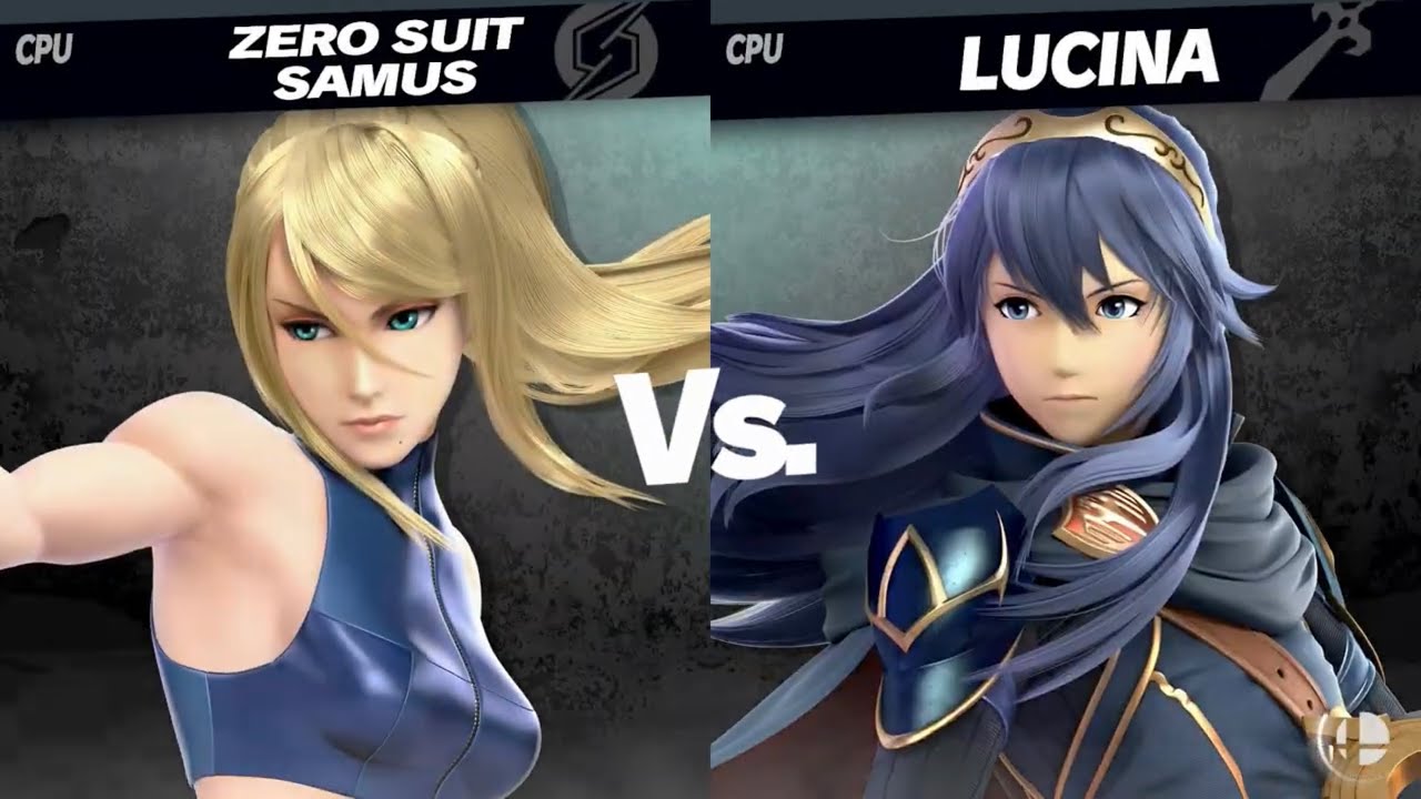 Super Smash Bros. Ultimate - Zero Suit Samus (Blue Shorts) vs. Lucina ...