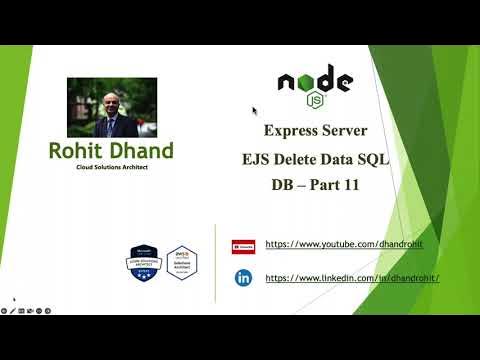 Nodejs Express Delete Data SQL Part 11 - YouTube