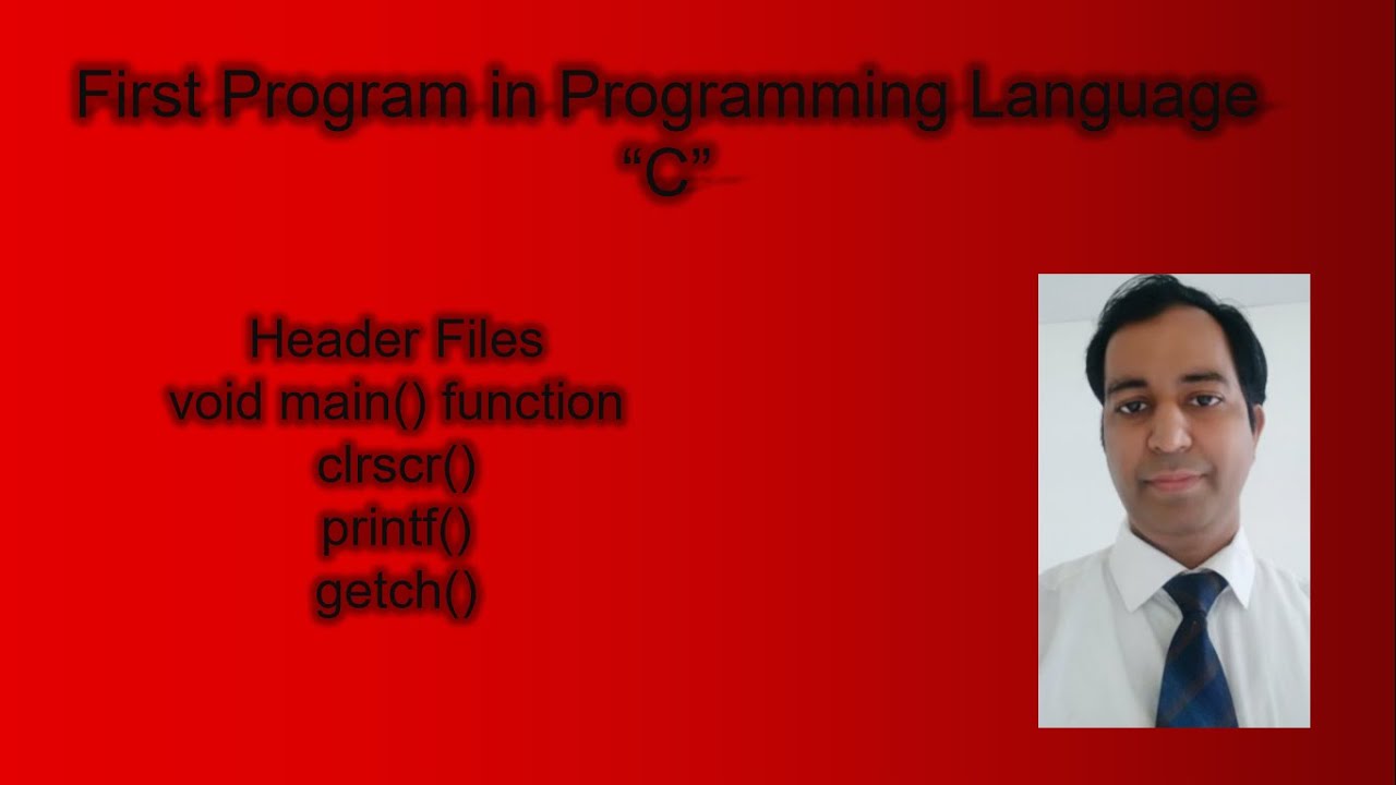 First program in language "C" - YouTube