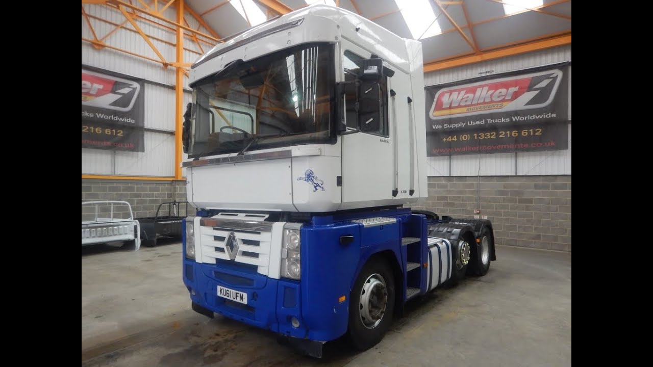 RENAULT MAGNUM 520 EURO 5, 6 X 2 TRACTOR UNIT - 2011 - KU61 UFM - YouTube
