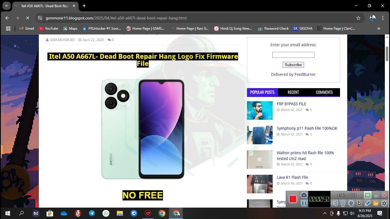 Itel A50 A667L Dead Boot Repair Hang Logo Fix Firmware File - YouTube