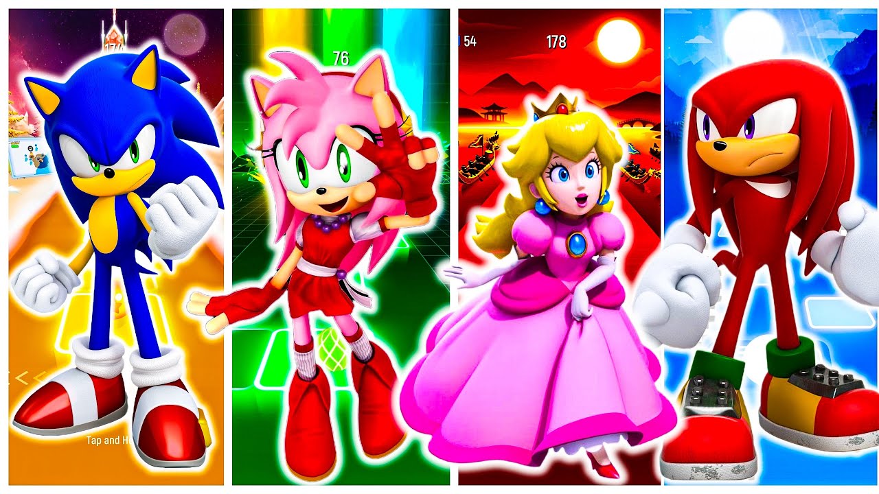 Sonic 🆚 Amy Rose 🆚Princess Peach Mario 🆚 Knuckles . 🎶 Who Is Best? # ...