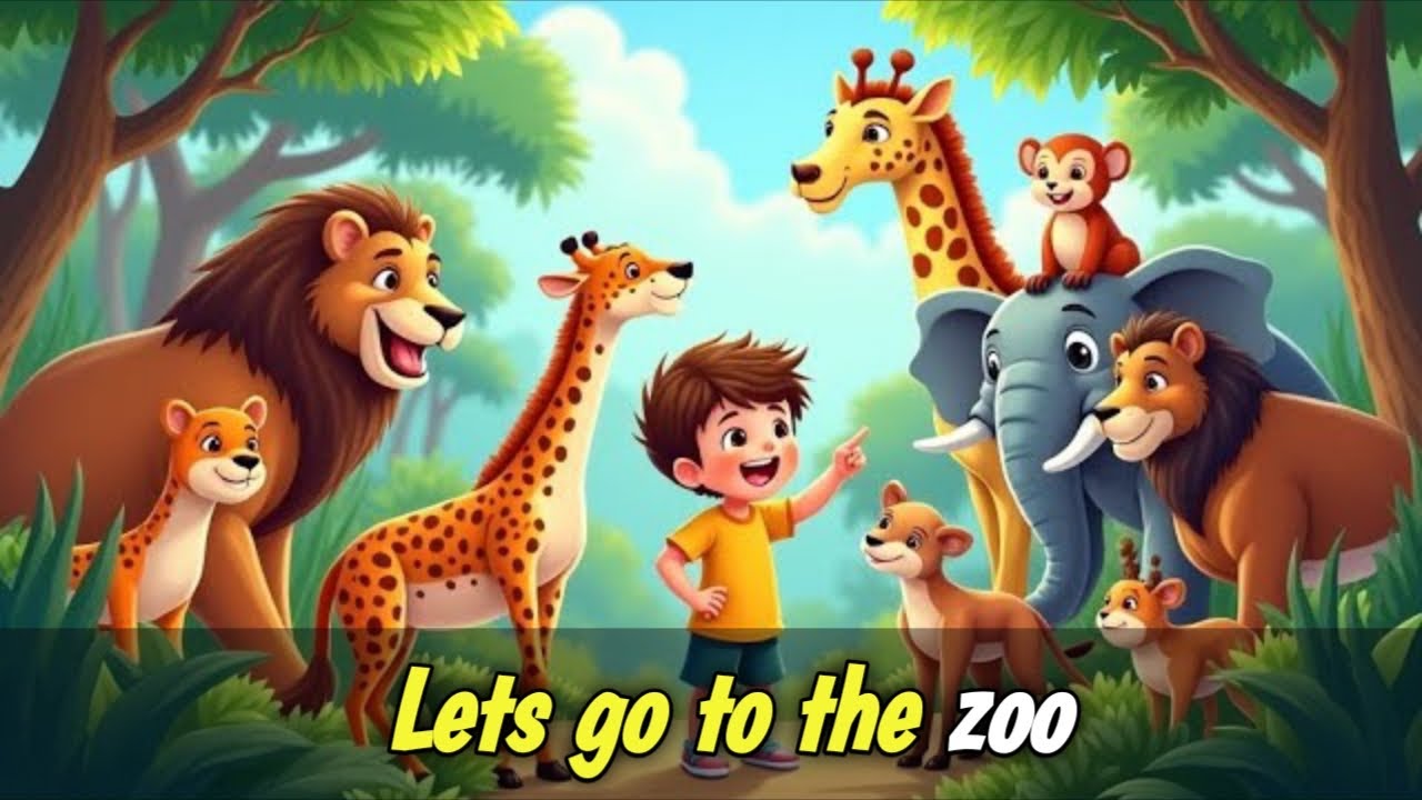 Lets go to the zoo | kids songs | kids learning | kids rhymes - YouTube